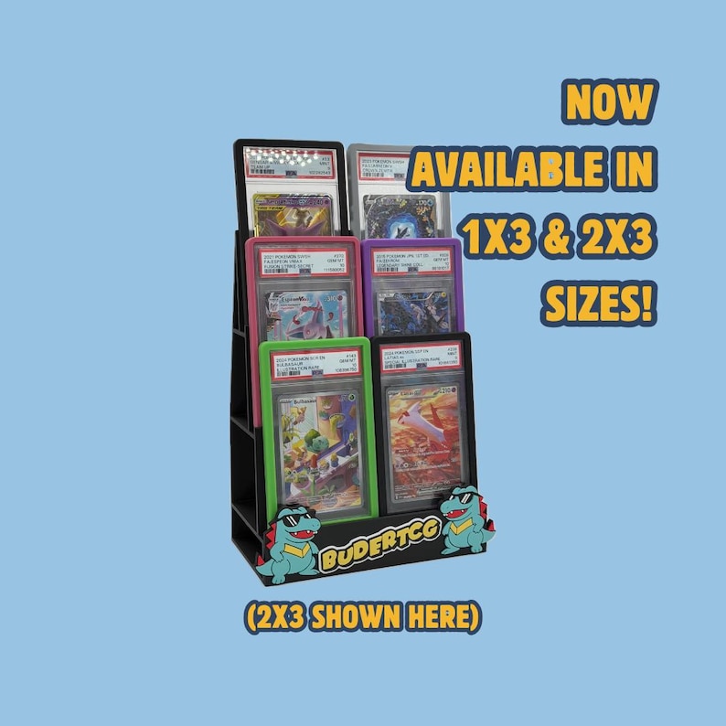 Custom Multi Tier Trading Card Stand Stadium | PSA Slabs Top Loaders ...