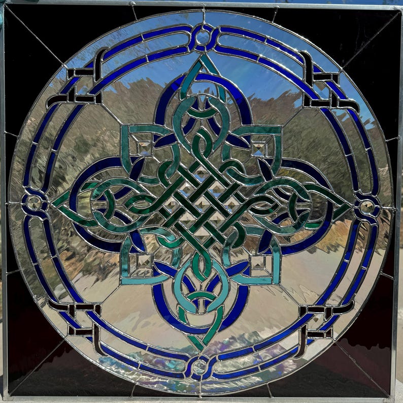 Celtic Knot Stained Glass Window - Etsy