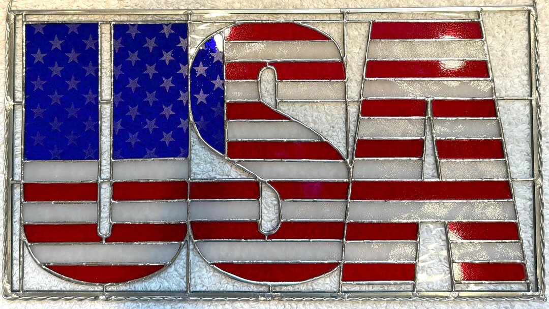 USA Flag Suncatcher - Etsy