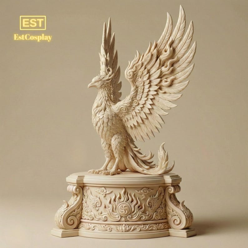 Phoenix Statue 3D Print Model STL File - Etsy