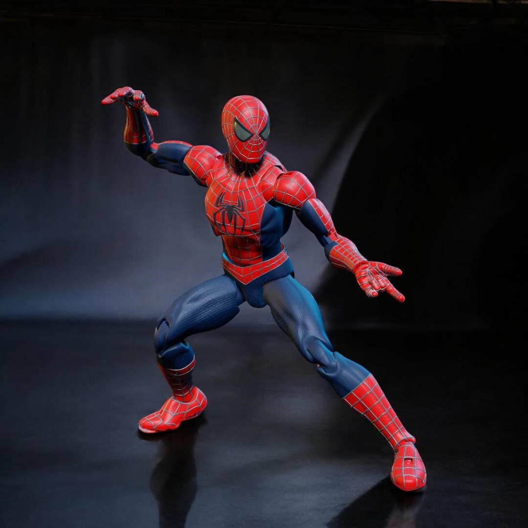 Buy Spiderman Action Figure STL File, 3D Printable Articulated ...