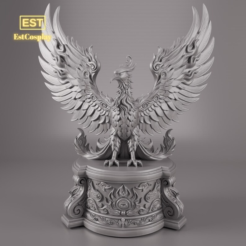 Phoenix Statue 3D Print Model STL File - Etsy