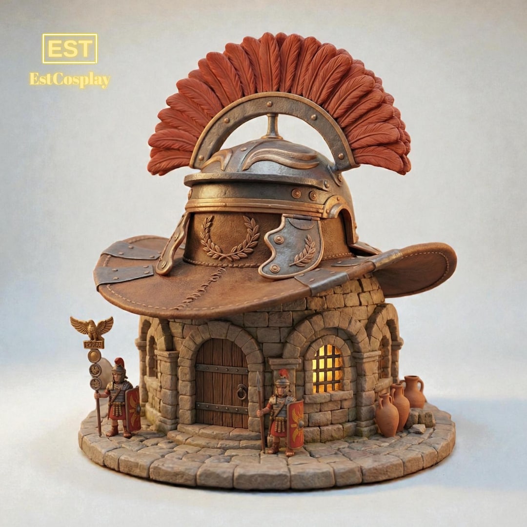 Gladiator House 3D Model STL File, Miniature Roman Building - Etsy