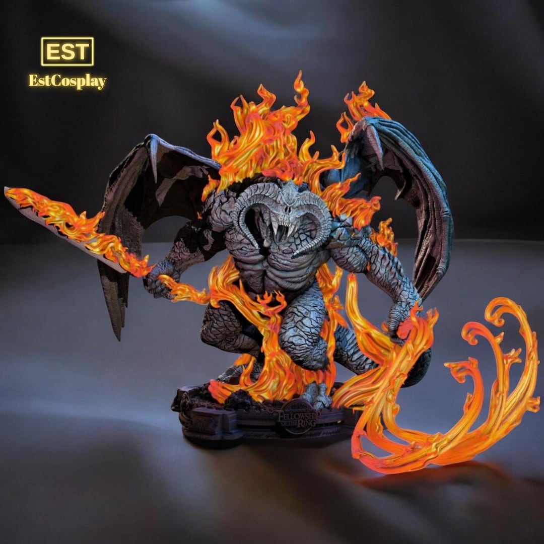 Balrog High Quality STL File, the Lord of the Rings Balrog Figure STL ...