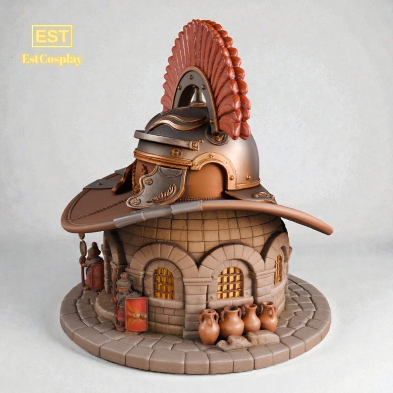 Gladiator House 3D Model STL File, Miniature Roman Building - Etsy