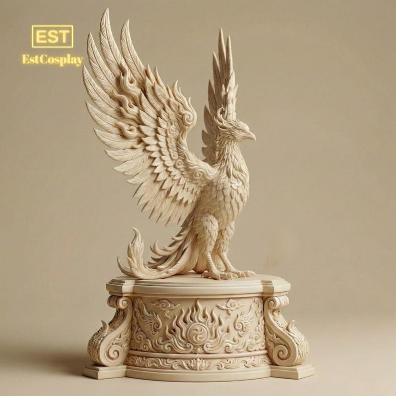 Phoenix Statue 3D Print Model STL File - Etsy