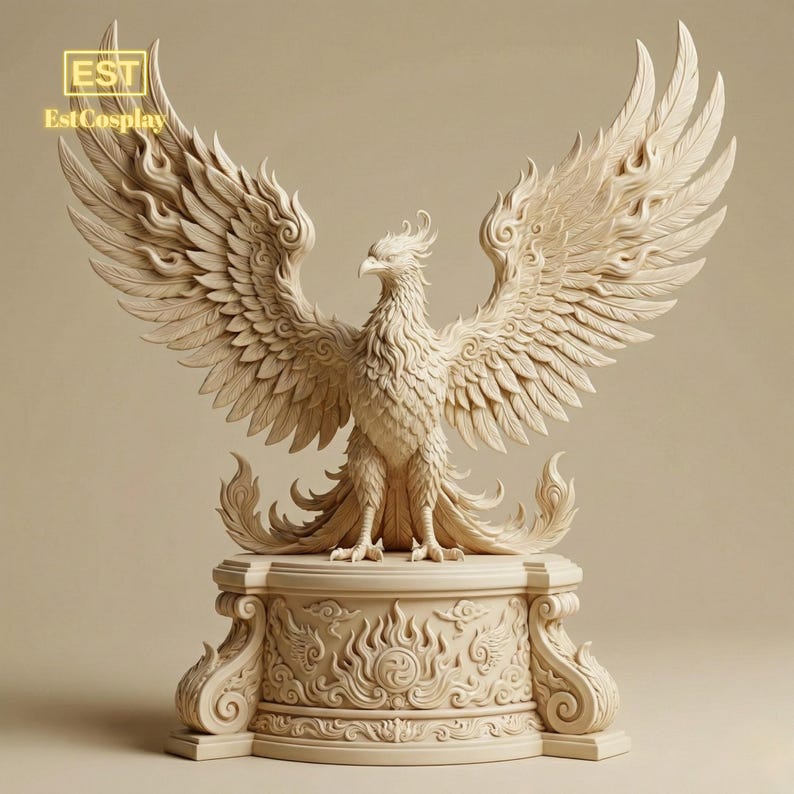 Phoenix Statue 3D Print Model STL File - Etsy