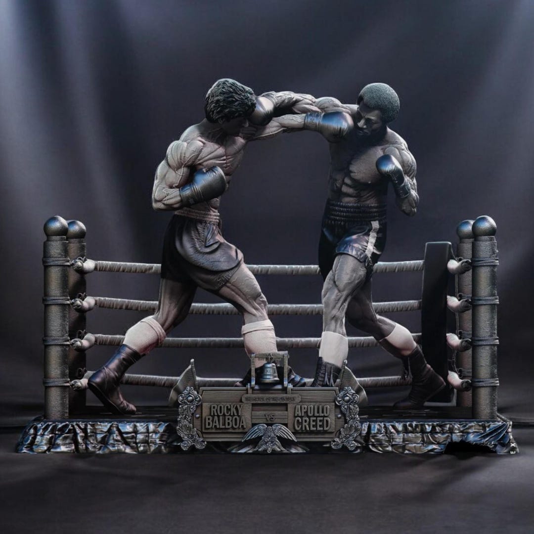 Rocky Balboa and Apollo Creed Diorama Figure, Rocky Balboa Vs Apollo ...