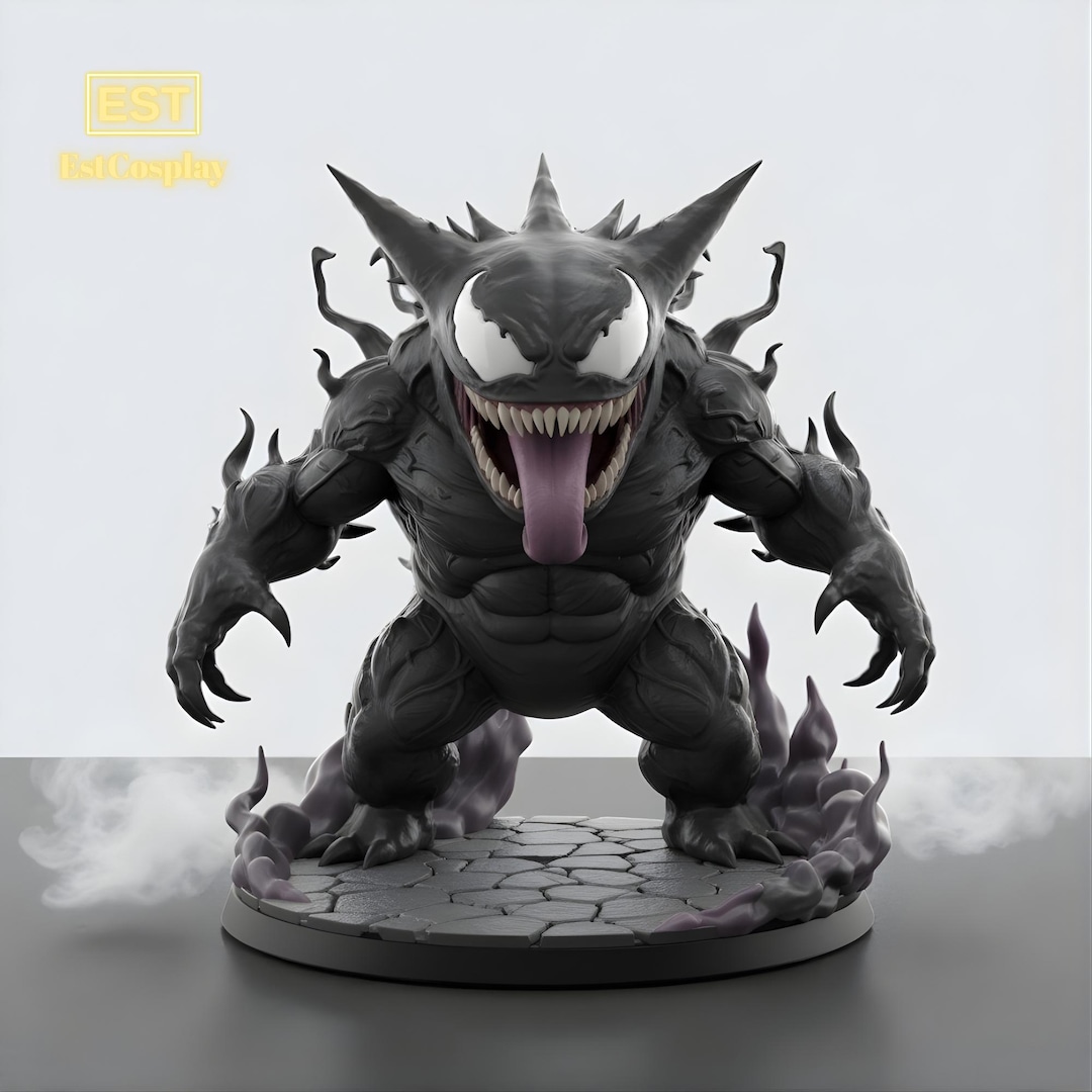 Venom Gengar STL File, Gengar Figure 3D STL File, Gengar Pokemon 3D ...