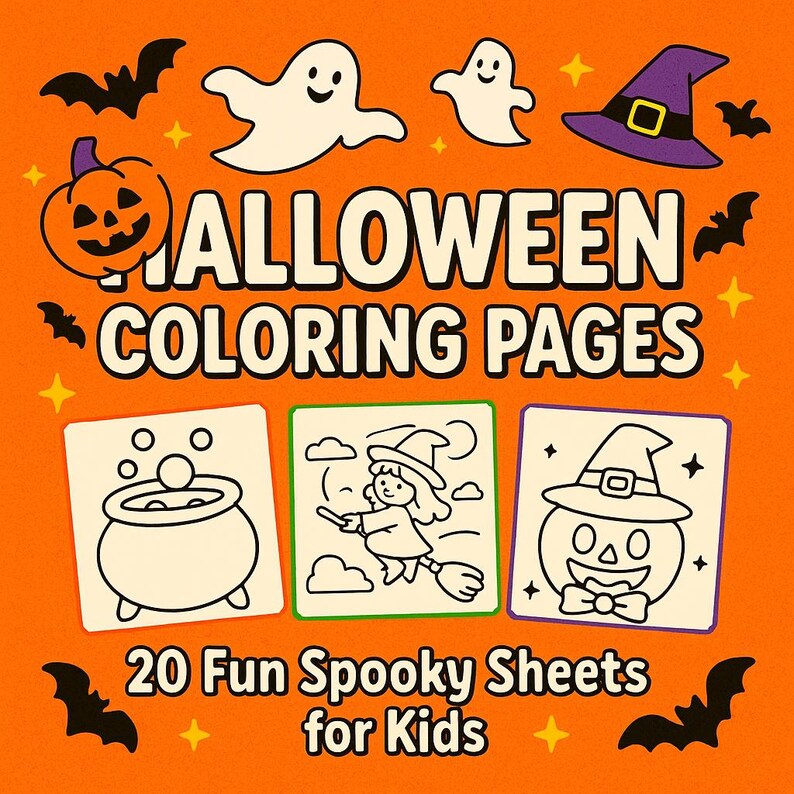 Halloween Coloring Pages | 20 Printable Spooky Sheets for Kids | Fun ...