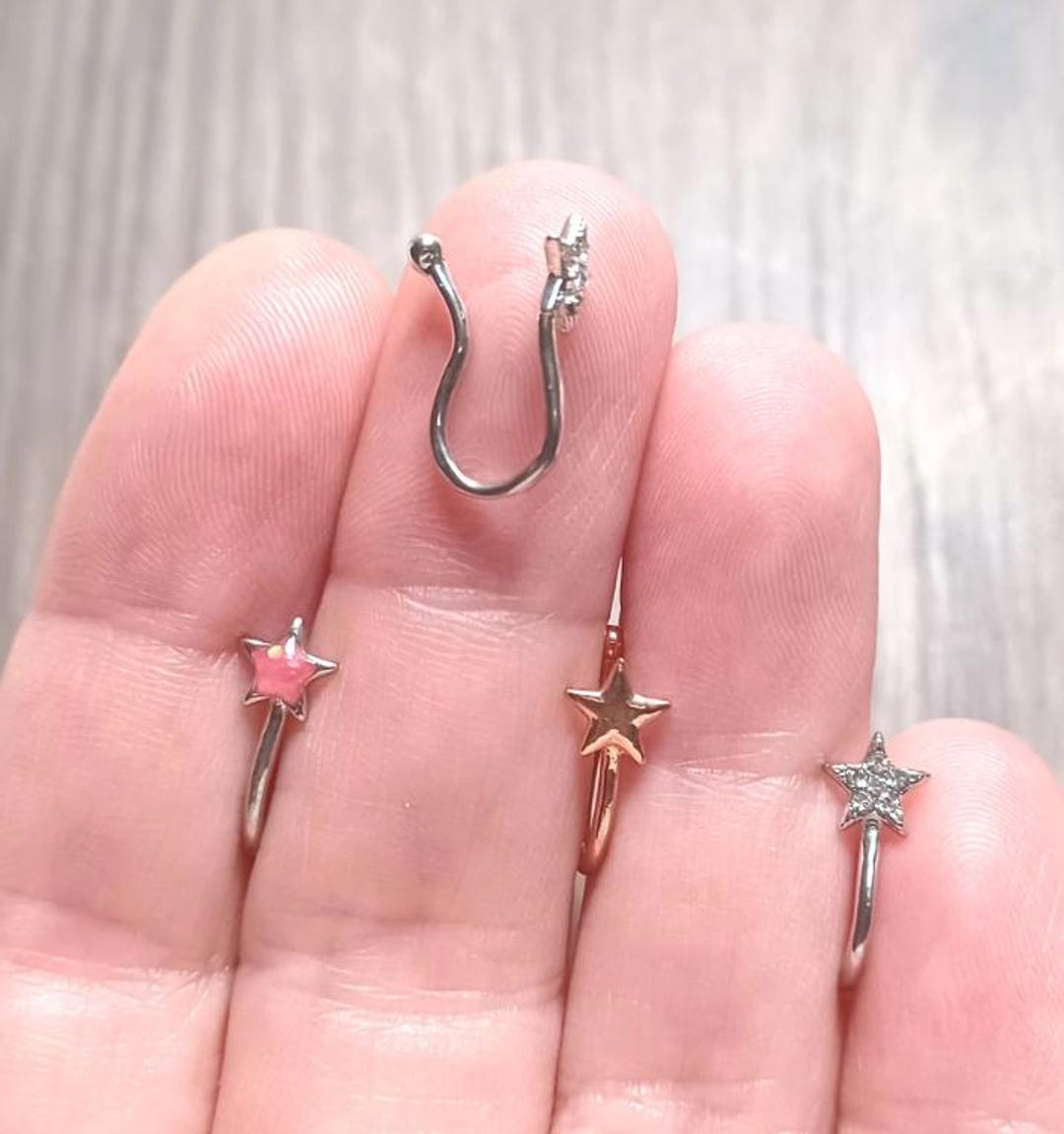 Fake Nose Stud, Pretend Nose Piercing, Piercing for Nose, Fake Nose ...