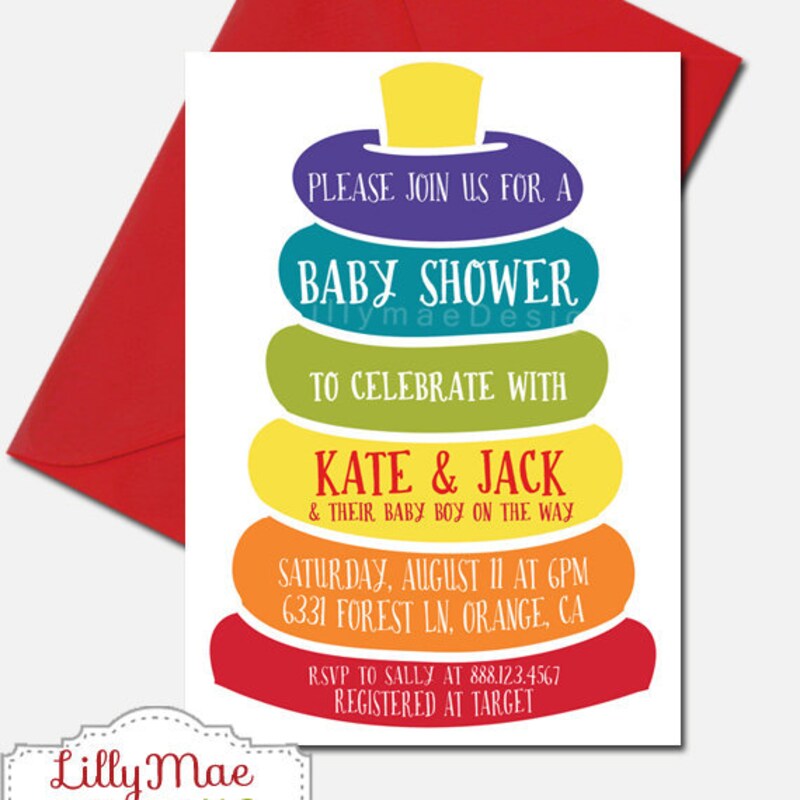 Colorful Invitations - Etsy