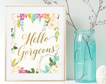Hello Gorgeous Sign - Etsy
