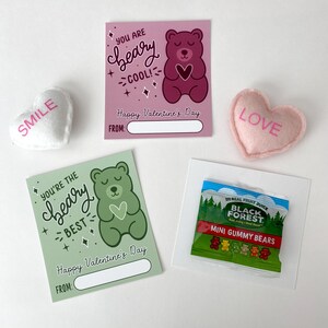 Gummy Bear Valentines, Classroom Valentines for Boys or Girls, Beary ...