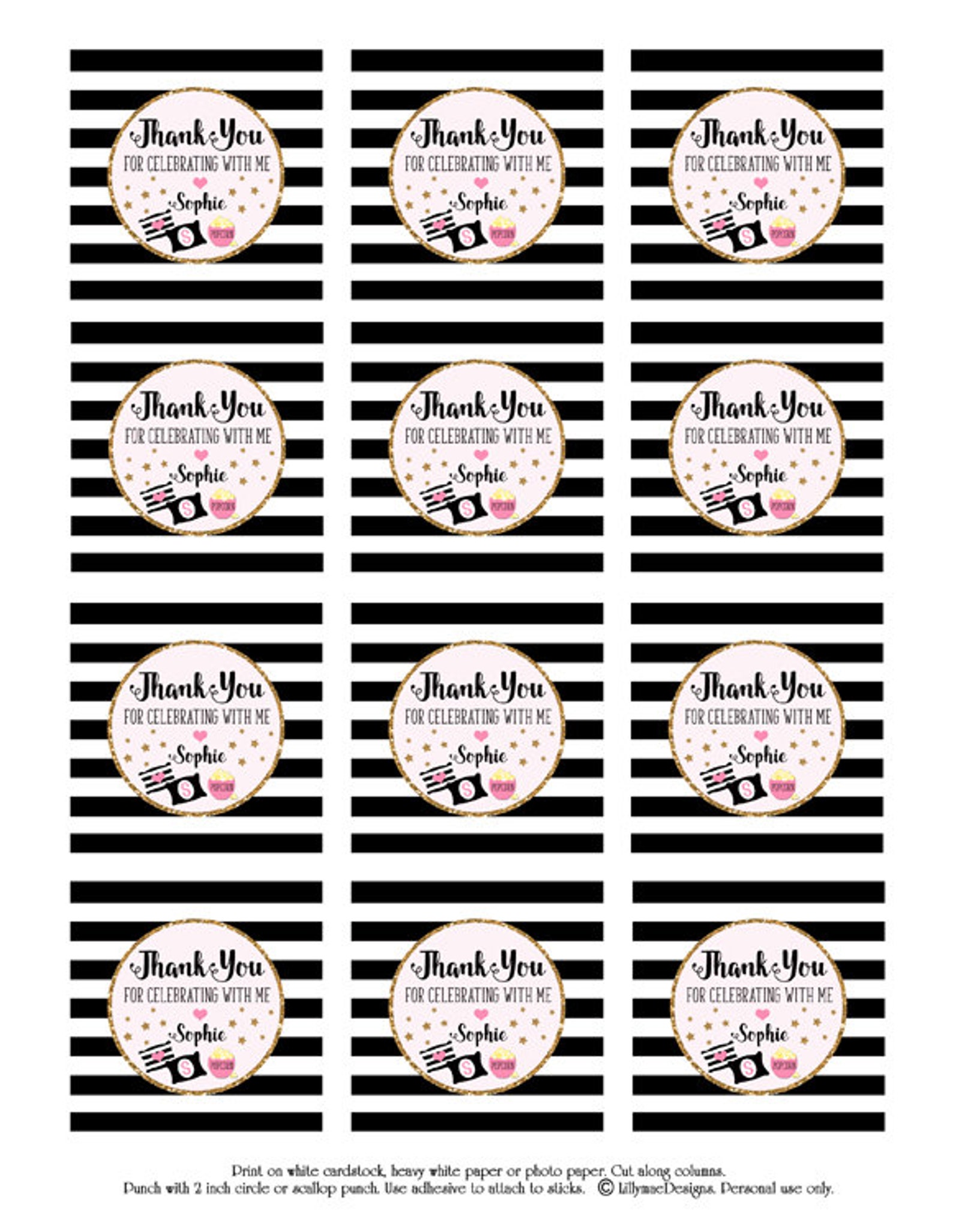 Slumber Party Favor Tags Sleepover Party Favor Tags Gift | Etsy