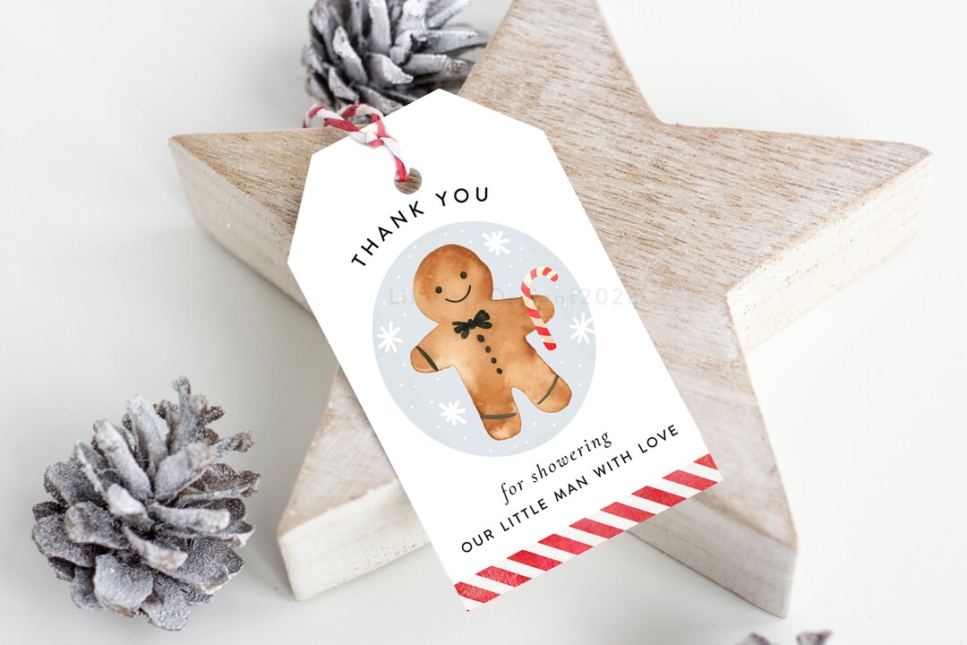 Gingerbread Favor Tags, Gingerbread Party Favors, Gingerbread Thank You ...
