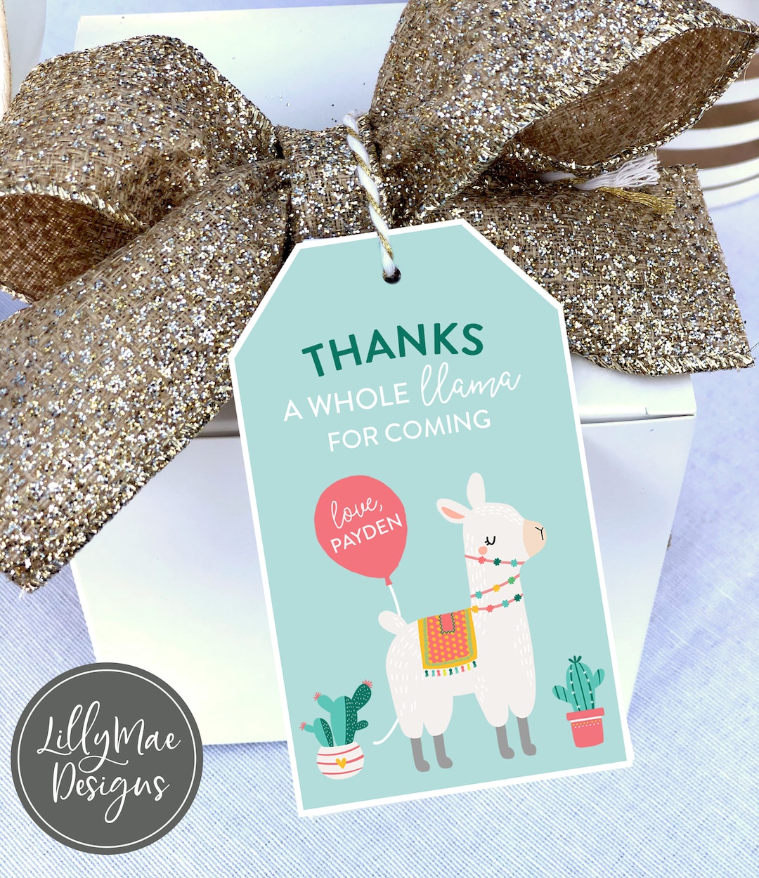 Llama Favor Tags, Llama Gift Tags, Llama Party Favors, Birthday Party ...