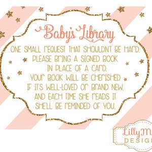 Bring a Book, Build Baby's Library, Library Card Inserts, Book Card ...