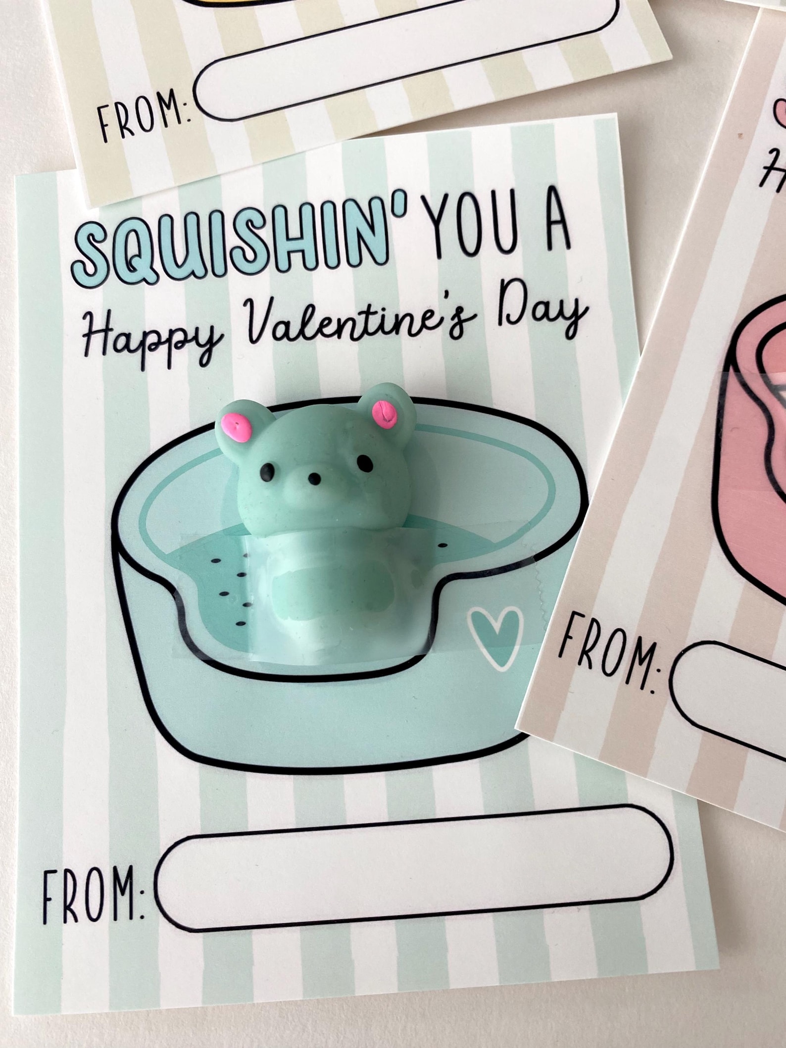 Squishy Valentines Cards, Squishy Class Valentines, Mochi School ...