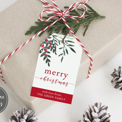 Personalized Christmas Tags Printable Christmas Tags Holiday - Etsy