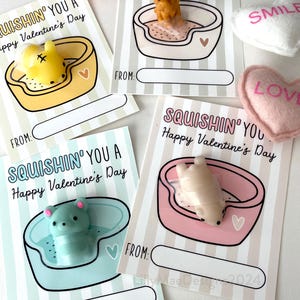 Squishy Valentines Cards, Squishy Class Valentines, Mochi School ...