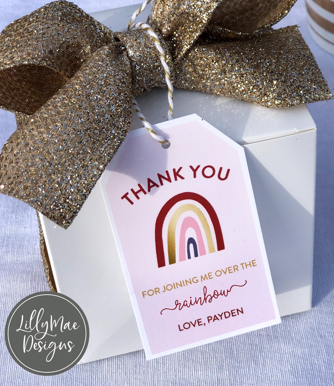 Rainbow Favor Tags, Rainbow Party Favors, Printable Gift Tags ...