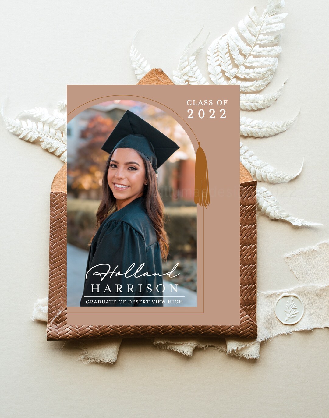 Graduation Photo Announcement, Graduation Invitation, Arch Frame ...