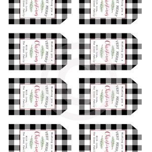 Buffalo Check Christmas Tags, Printable Christmas Tags, Christmas Gift ...