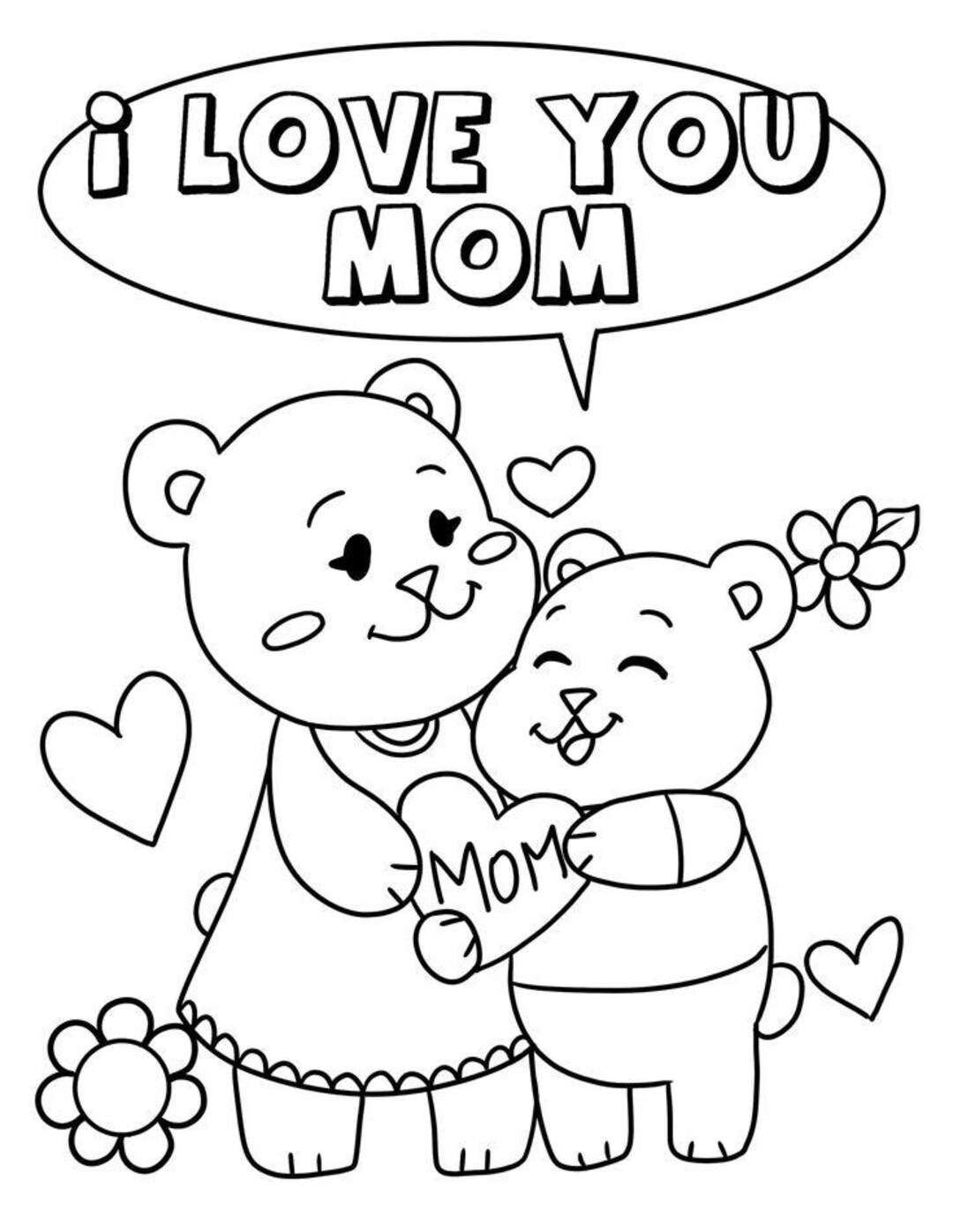 Mother's Day Coloring Book , - Etsy