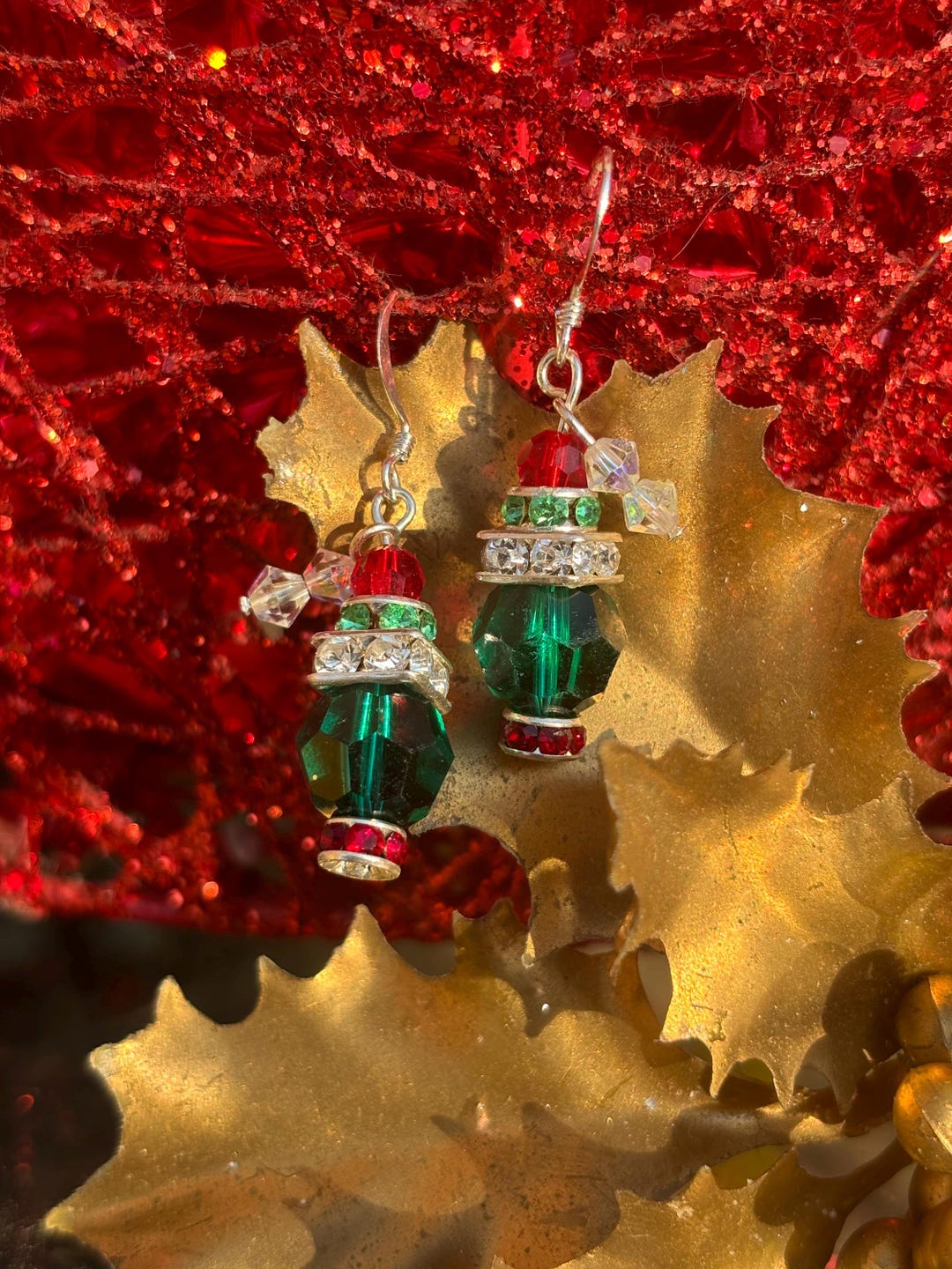 Grinch Christmas Earrings, Xmas Grinch Earrings, Holiday Festive ...