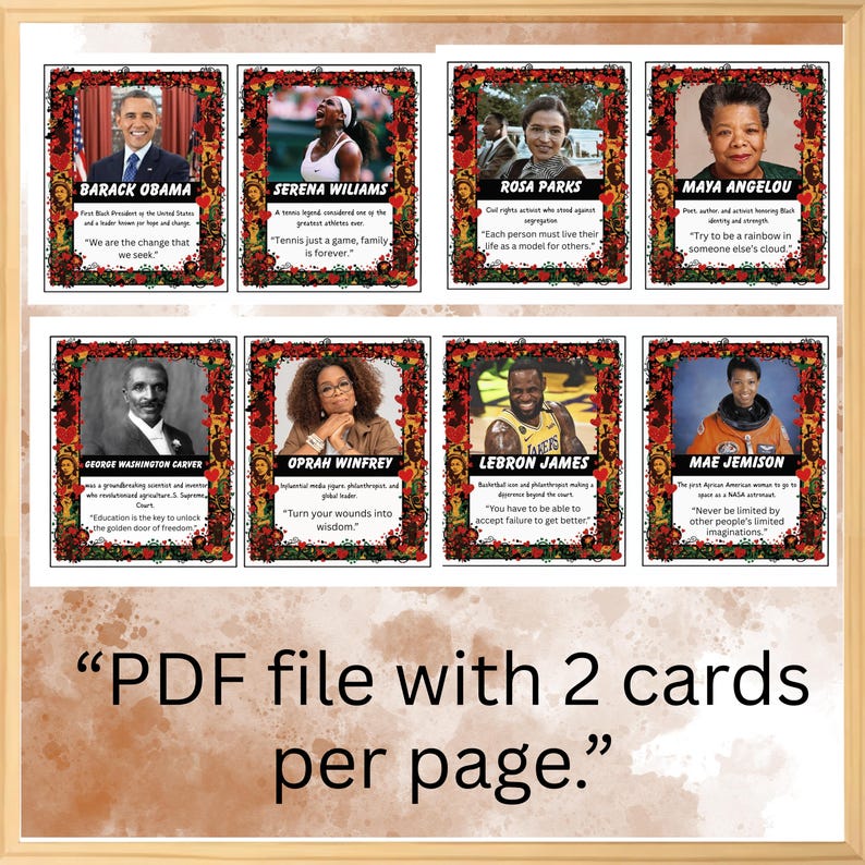 Black History Month Leaders Biography Posters | Heart Valentine’s Day ...