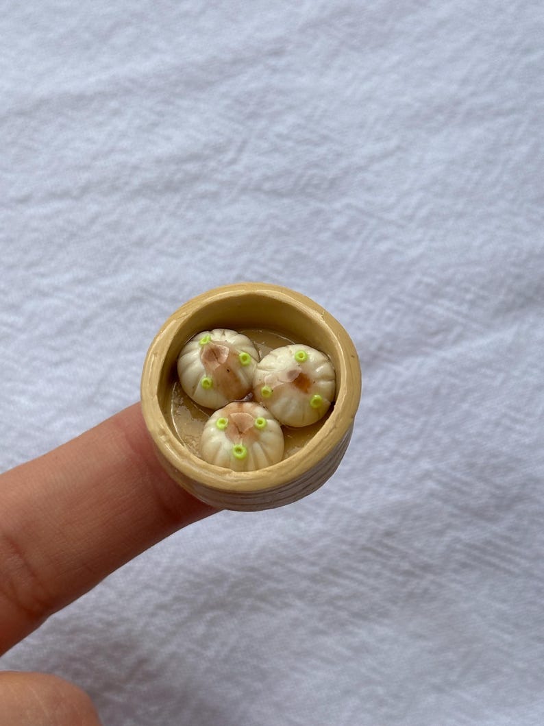 Handmade Miniature Xiao Long Bao Bun Dumpling Magnet (polymer Clay) - Etsy