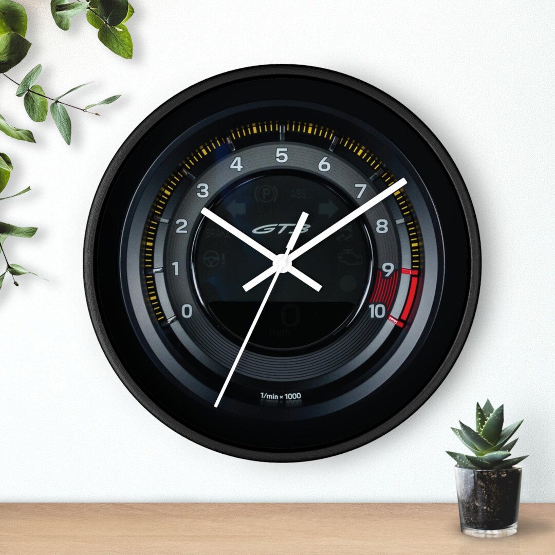 Black 992 GT3 Wall Clock for Porsche Lovers, Modern Home Decor, Gift ...