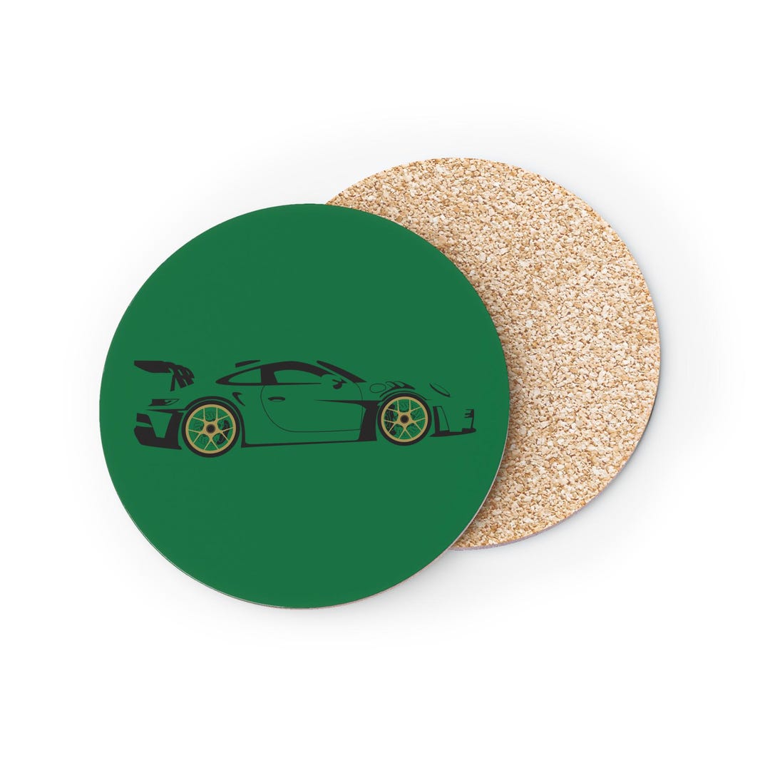 Gold/black 911 GT3 RS Coasters, Racing Auto Lover Gift, Drink Coasters ...
