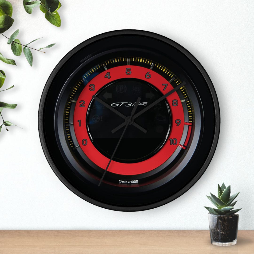Red 992 GT3 RS Wall Clock for Porsche Lovers, Modern Home Decor, Gift ...