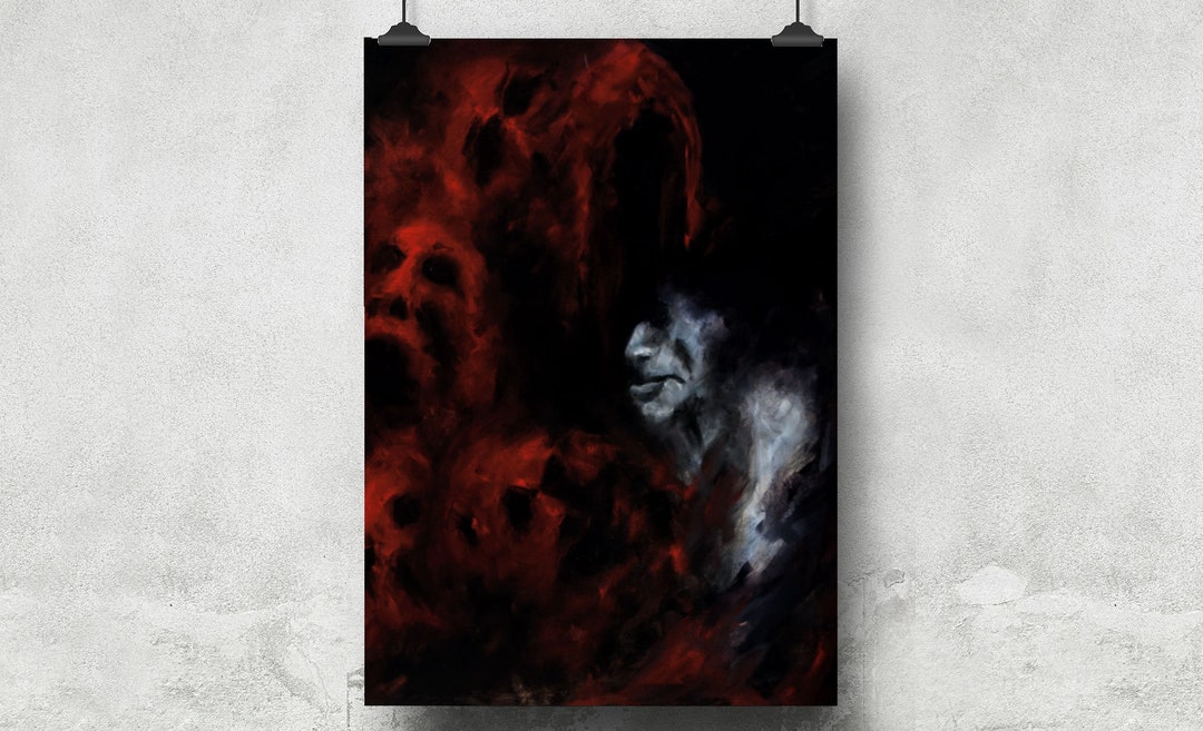 Dark Abstract Art of Death, Original Art of Apocalyptic Necromancer in ...