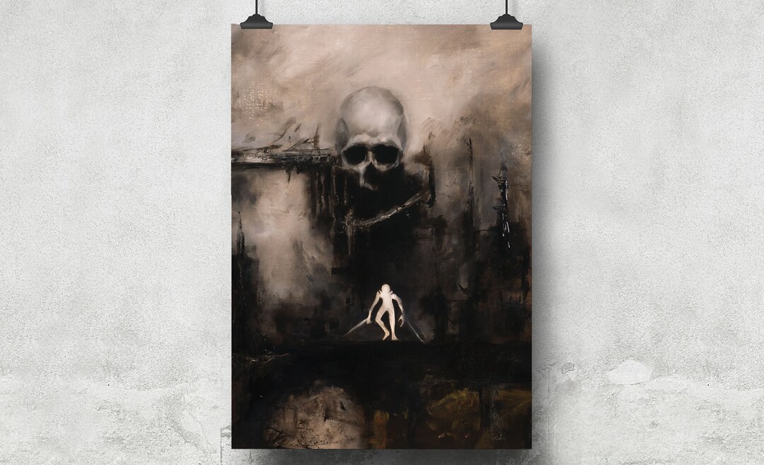 Morbid Skull Building in Apocalyptic City Print Lovecraftian - Etsy