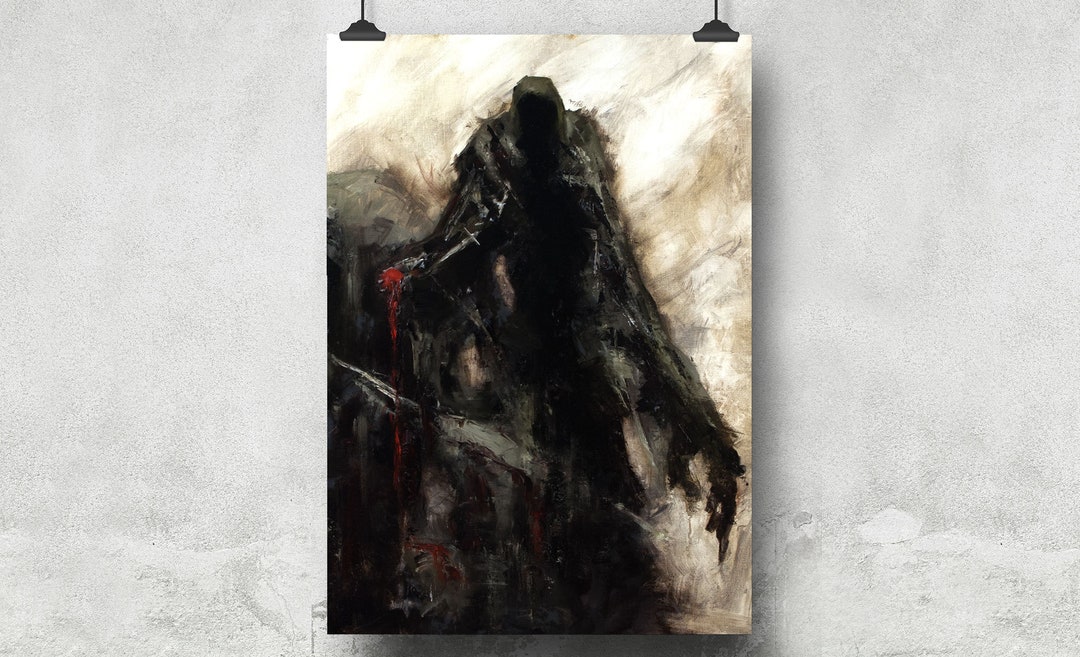 Post-apocalyptic Goth Necromancer Original Art for Wall - Etsy