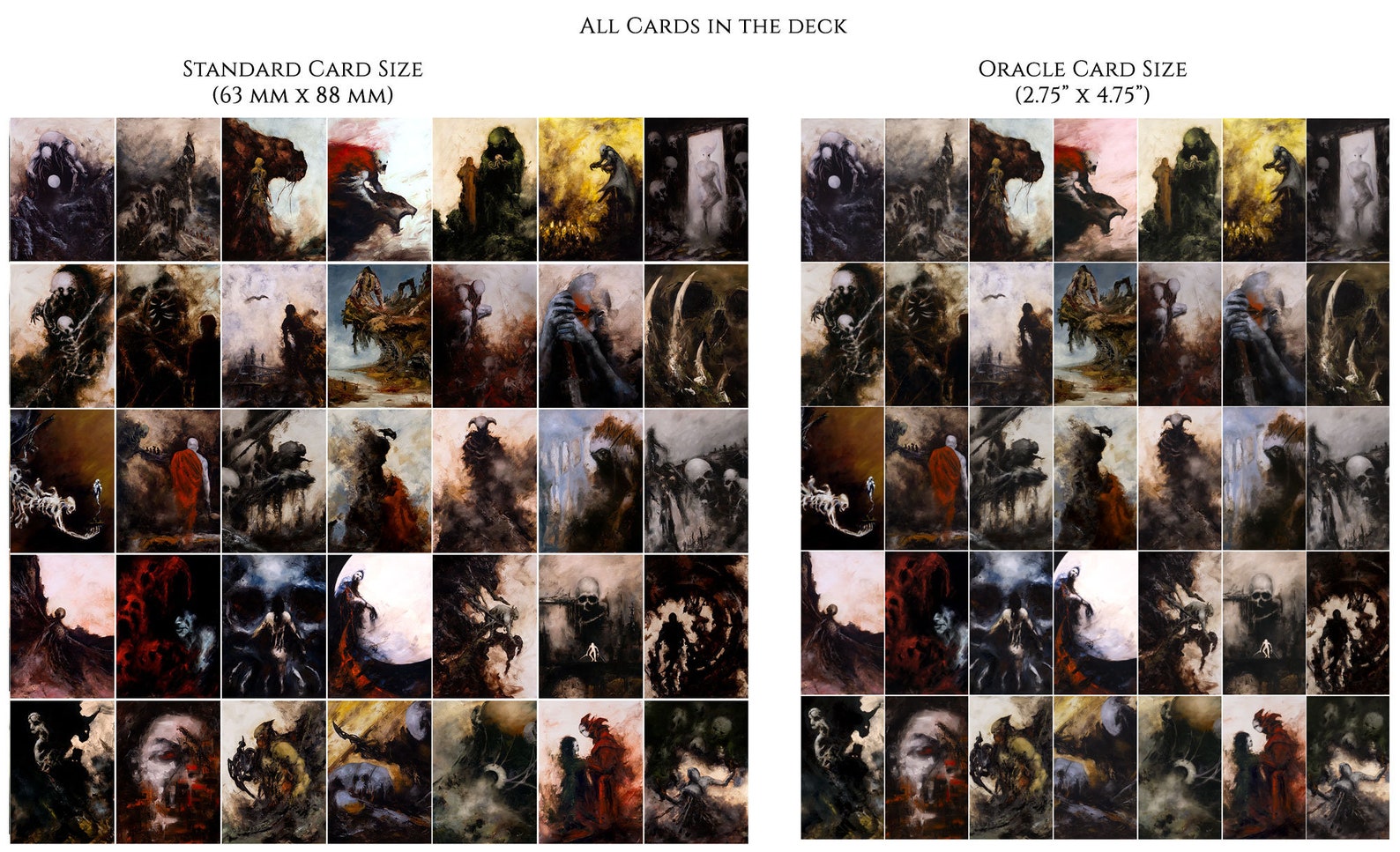 Dark Tarot Cards With Guide Book Cards Deck With Meaning - Etsy