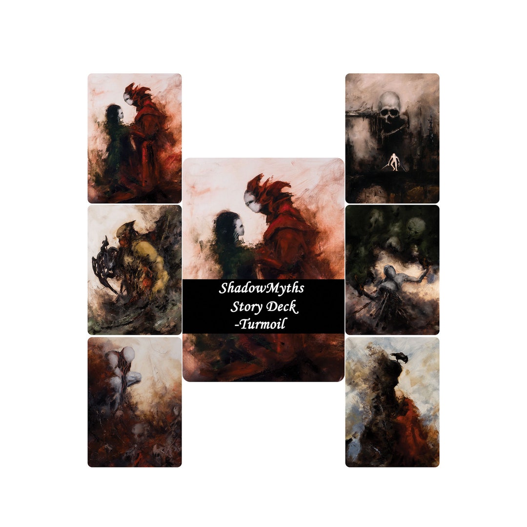 Dark Tarot Cards Deck With Downloadable Content Scary Oracle - Etsy