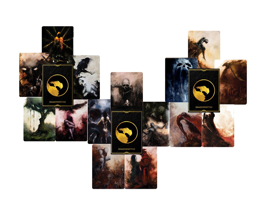 Oracle Cards and Dnd Art Card Bundle With Downloadable Books, Dark ...