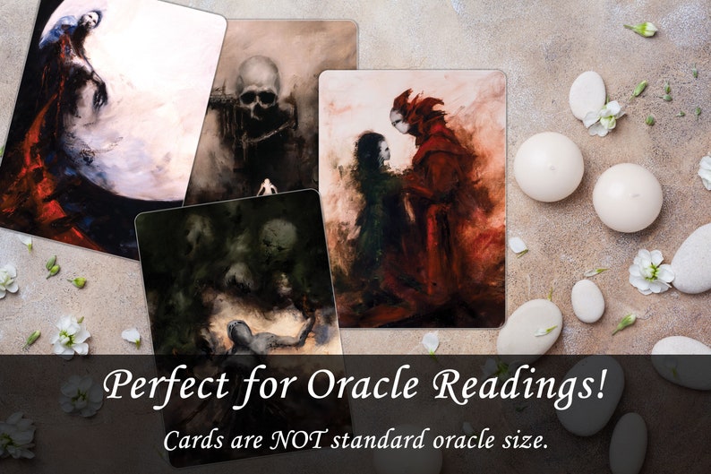 Dark Tarot Cards Deck With Downloadable Content Scary Oracle - Etsy
