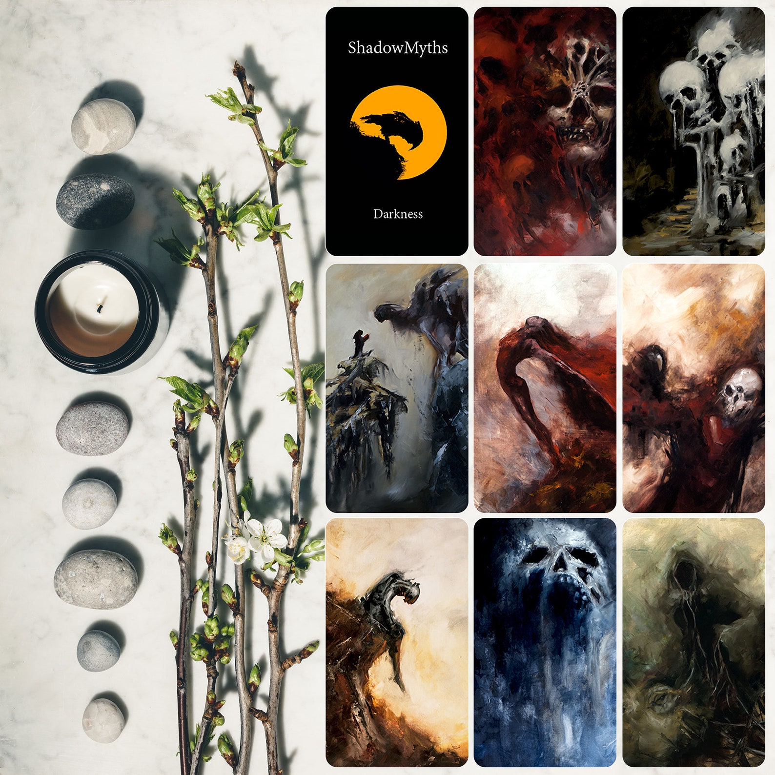 Shadow Work Oracle Deck With Guide Book Dark Tarot Cards and - Etsy