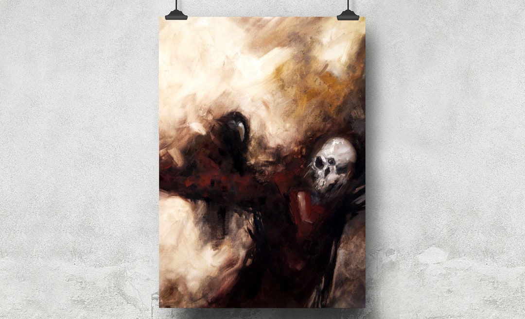 Horror Necromancer Occult Horror Poster, Moody Wall Art for Game Room ...