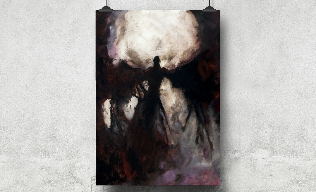 Morbid Skull Mothman Gothic Decor Eldritch Horror - Etsy