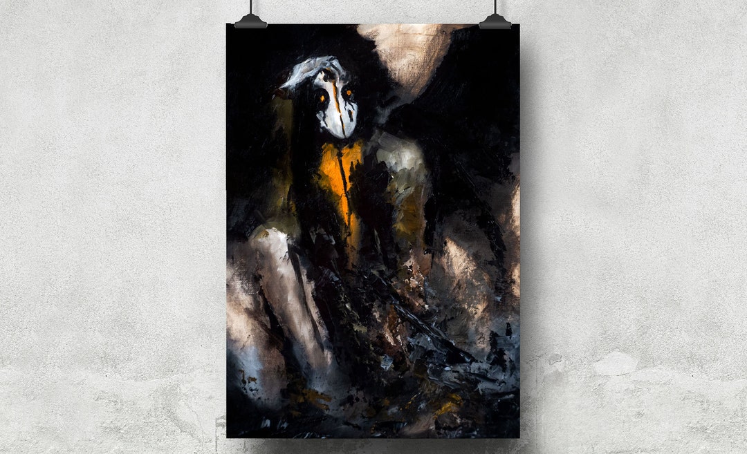 Lost Woman Being Overwhelmed by Life Poster, Goth Teen Artwork for Wall ...