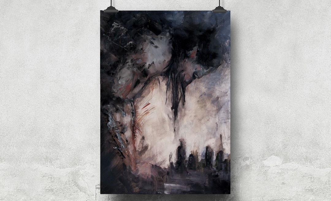 Horror and Fear of Eldritch God Answering Prayers, Dark Art Poster of ...