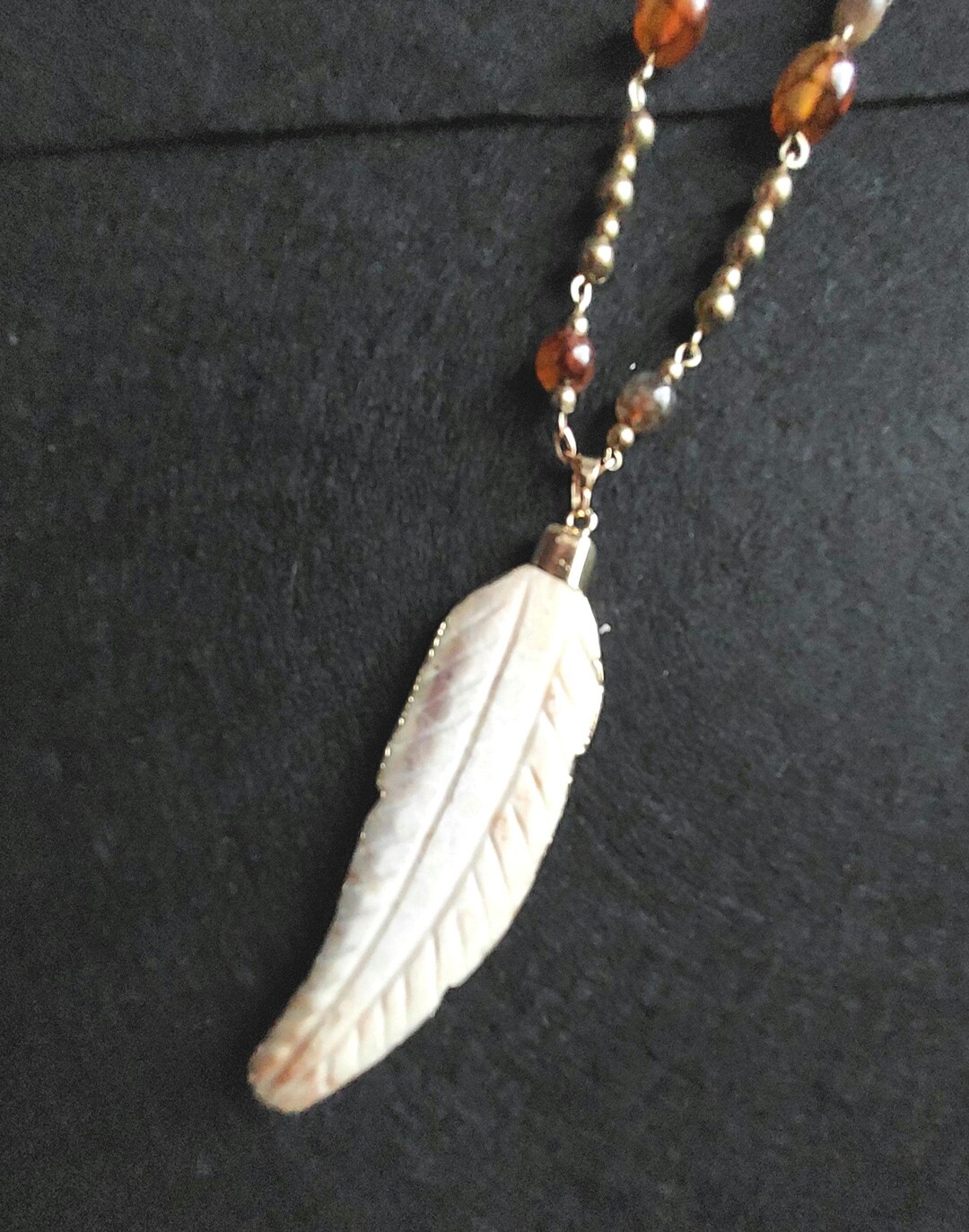 Native American Inspired "feather" Necklace. It Hangs Among Gorgeous ...