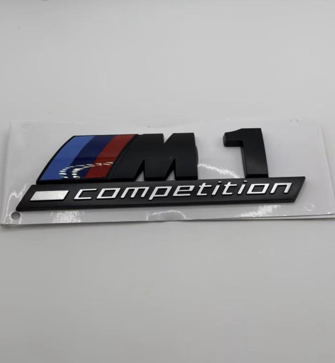 BMW M1 Competition Matte Black Emblem Badge 130*40mm - Etsy