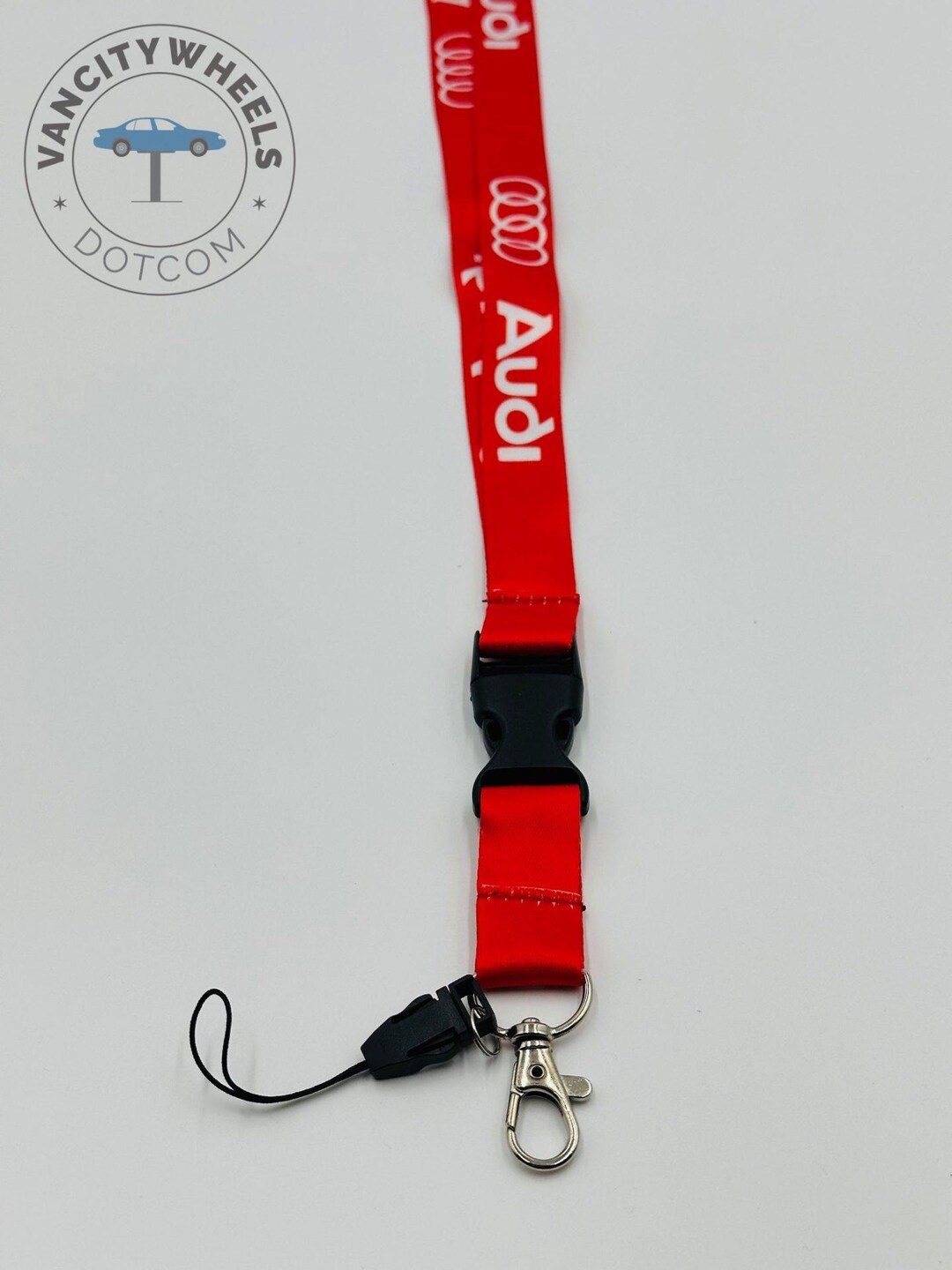 Audi Logo Emblem Nameplate, Red Audi Lanyard for Keys ID Card Badge Keychain, Stylish Accessory ...